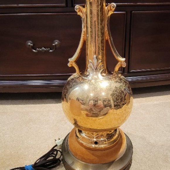 Dalon | Other | Vintage Georgian Lamp By Royal Dalon 24 Karat Gold Hand ...